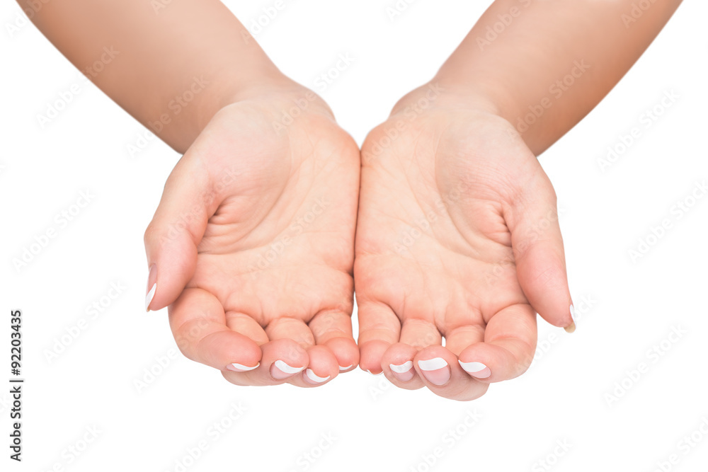 empty hand isolated on white background Stock Photo | Adobe Stock