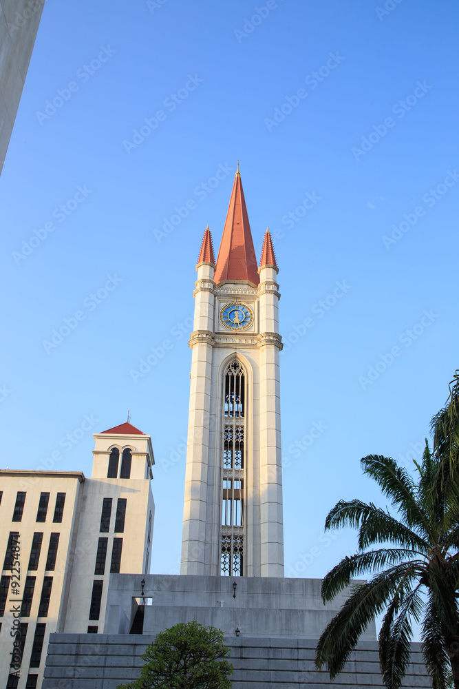 Gothic style clock tower Stock Photo | Adobe Stock