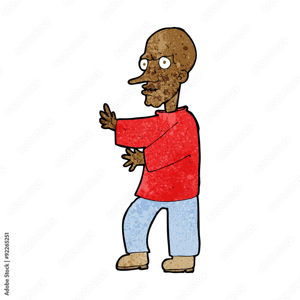 cartoon mean looking man Stock Vector | Adobe Stock