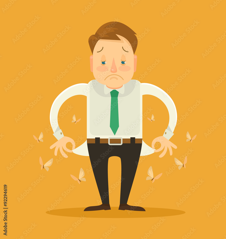 No money. Vector flat illustration Stock-Vektorgrafik | Adobe Stock