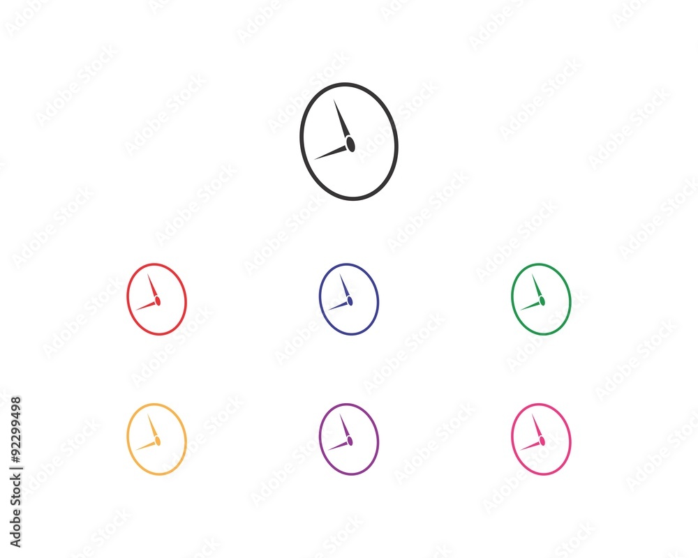 Clock Logo Stock Vector | Adobe Stock