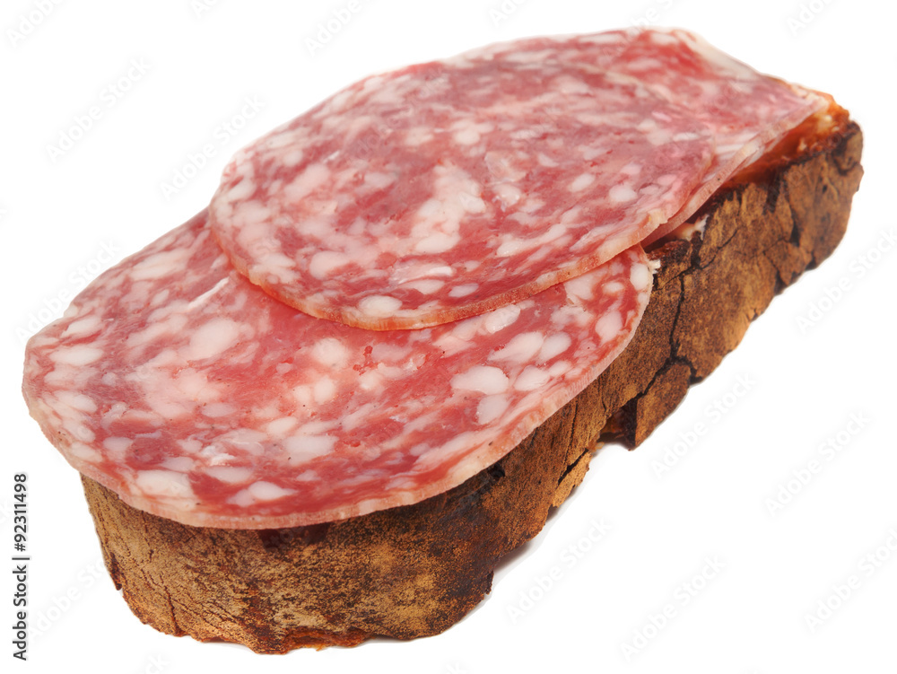 Salamibrot Stock-Foto | Adobe Stock