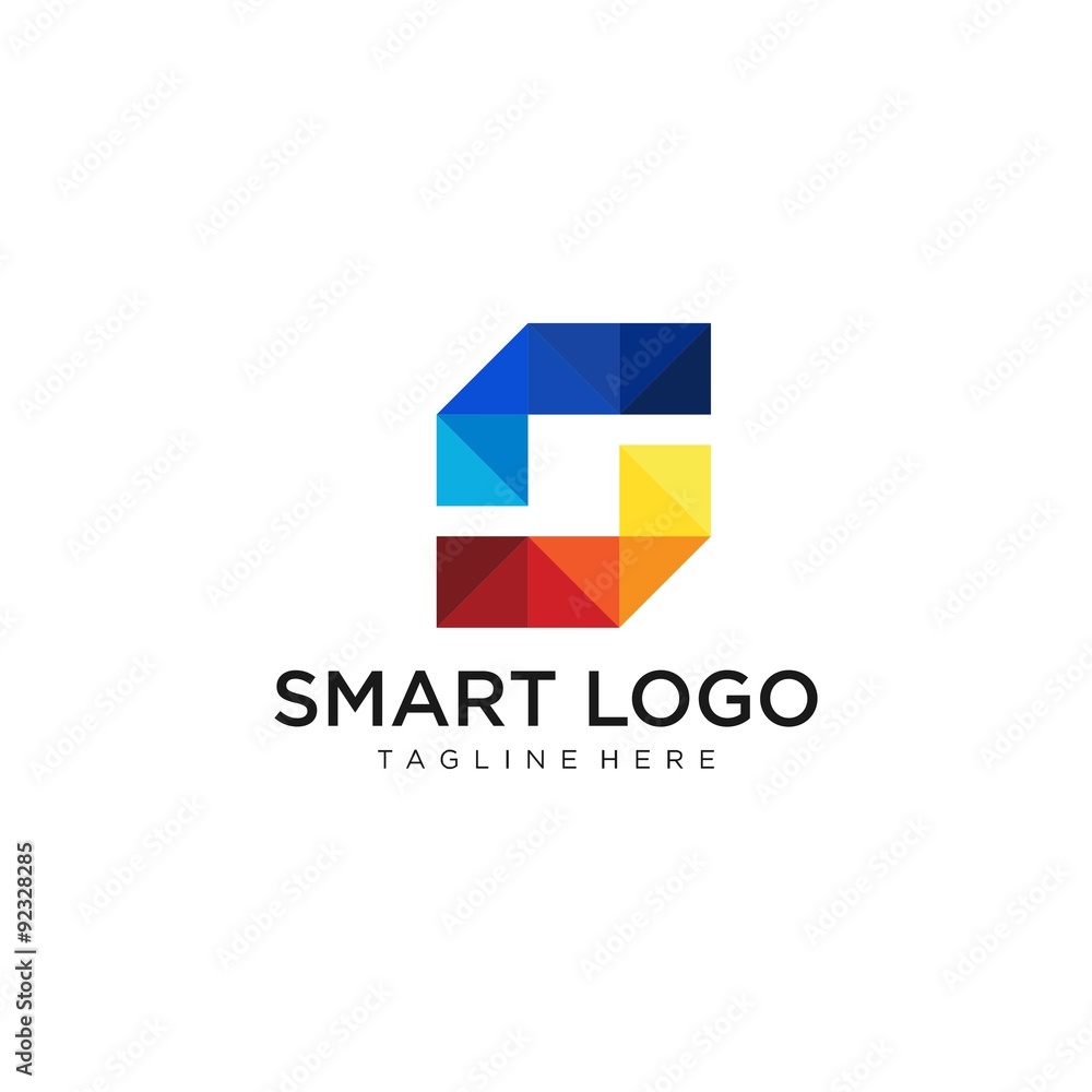 Modern Pixelated Logo template vector Stock Vector | Adobe Stock