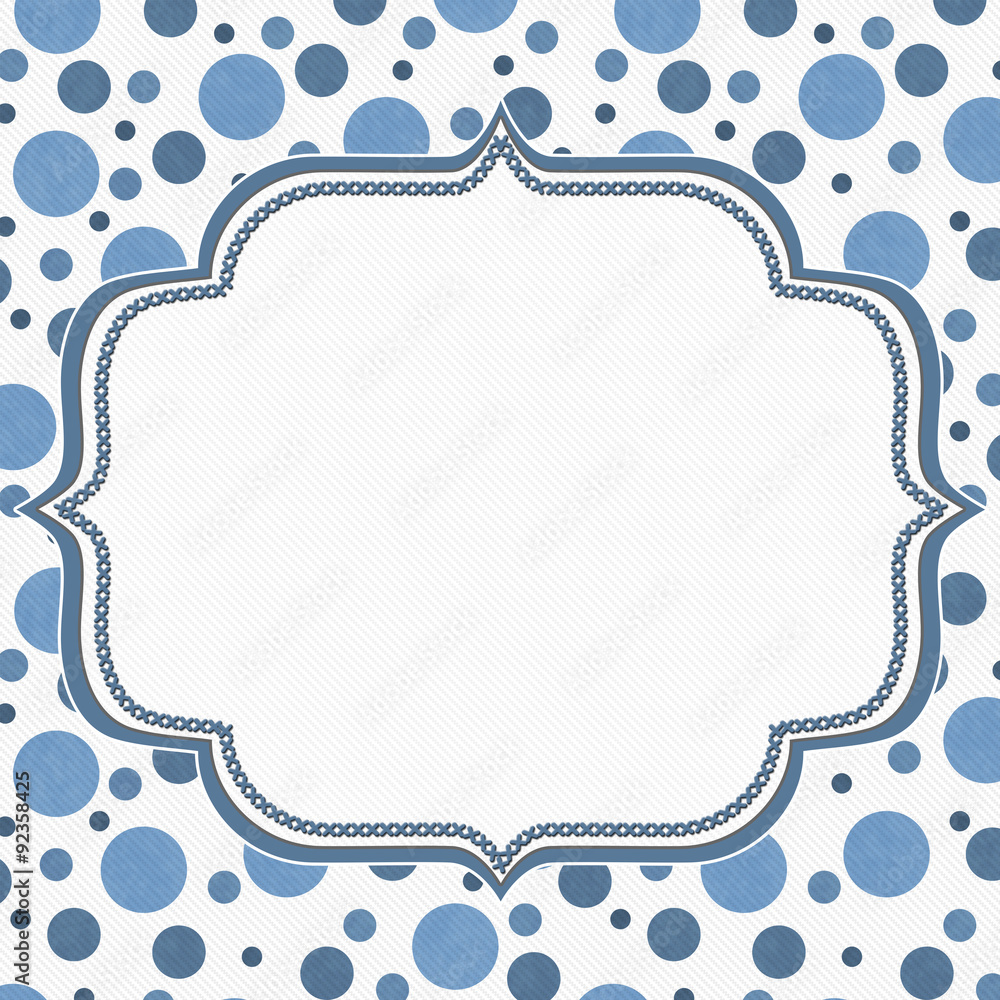 Blue and White Polka Dot Frame Background Stock Illustration | Adobe Stock