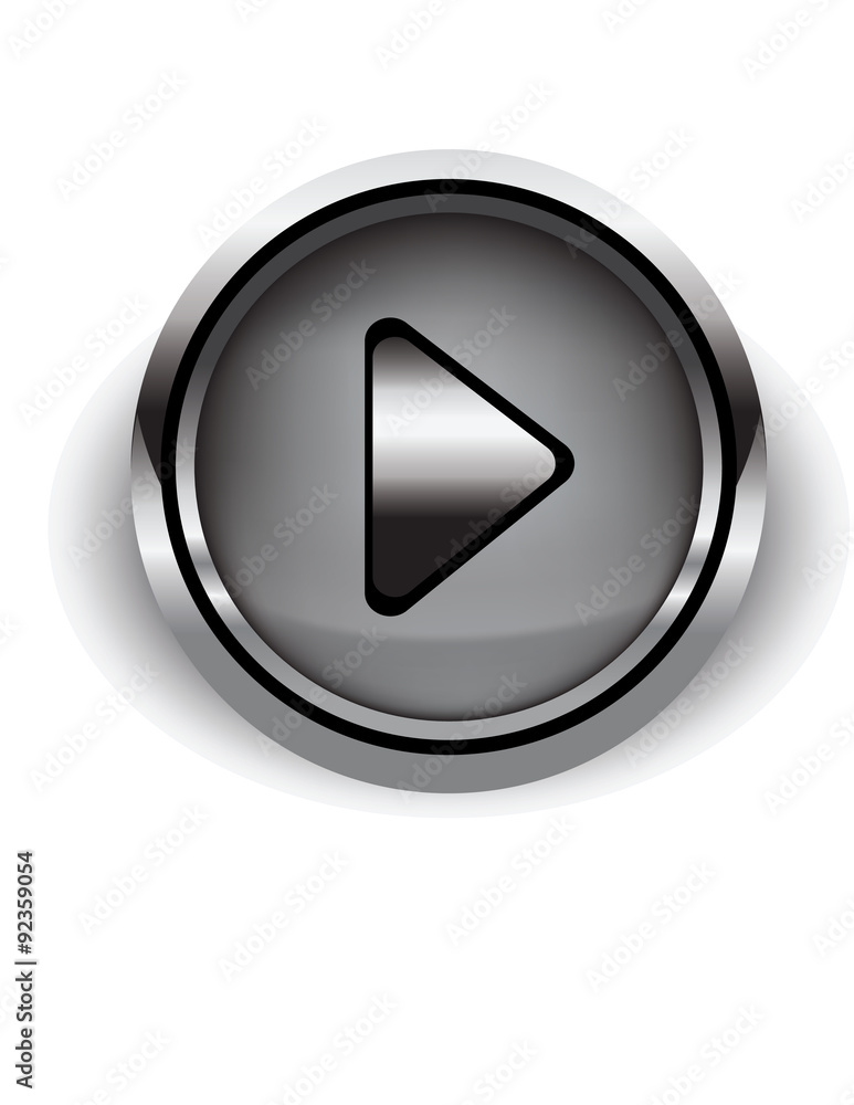 Simple rounded circle play button for multimedia, start video, m Stock ...