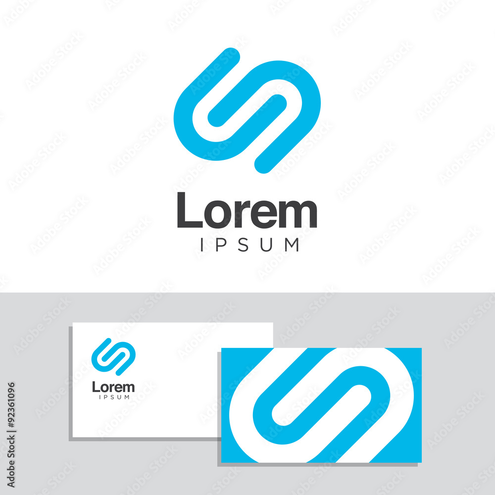 Logo design elements with business card template. Vector graphic design ...