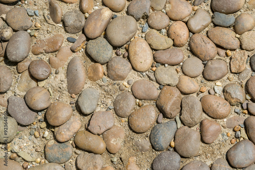 The pebble stone floors texture background Stock Photo | Adobe Stock
