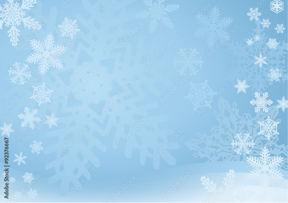 Blue Snowflake Background — A blue snowflake background with many ...