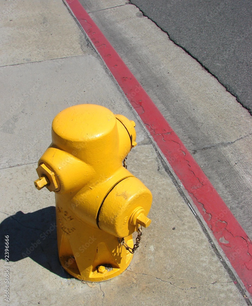 Fire Hydrant and red curb Stock Photo | Adobe Stock