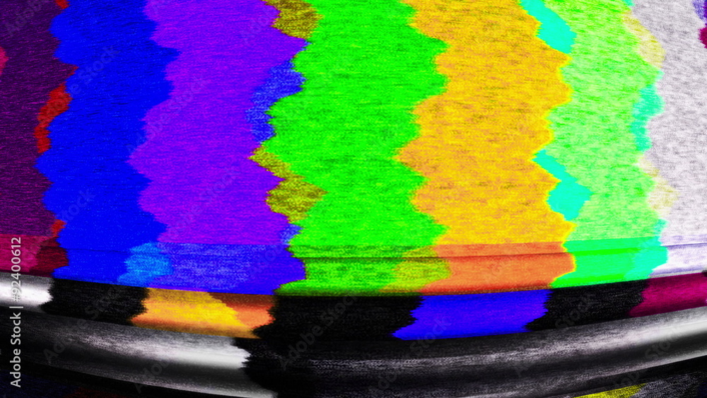 Video Background 1517: TV color bars malfunction with TV noise (Video ...