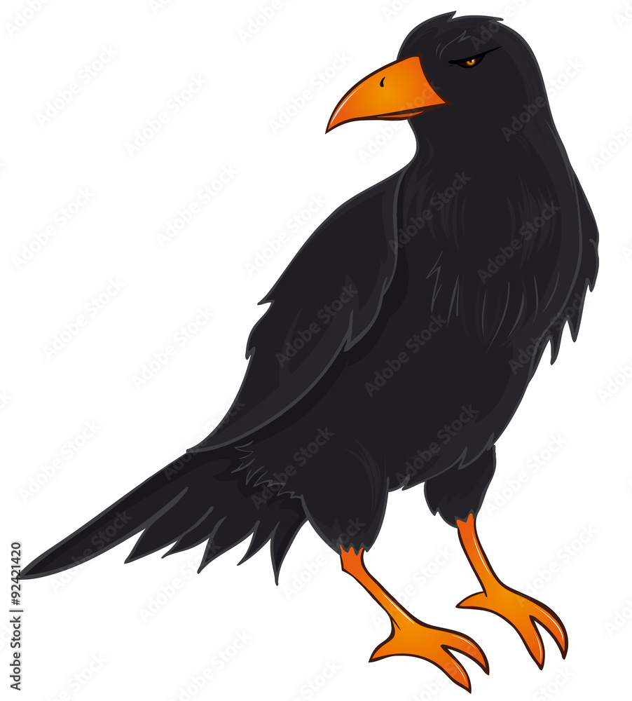 geheimnisvoller Rabe Stock-Vektorgrafik | Adobe Stock