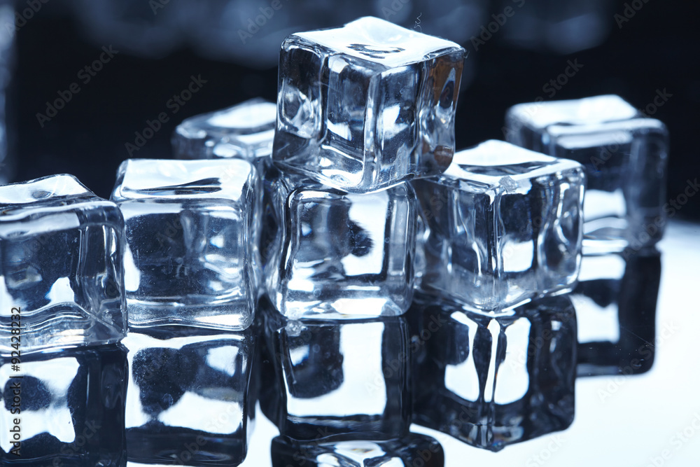 wet ice cubes Stock Photo | Adobe Stock
