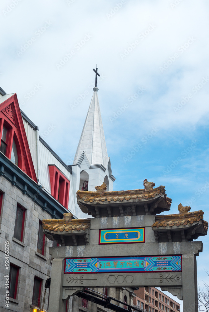 Quebec, Montreal, architectures of Chinatown Stock Photo | Adobe Stock