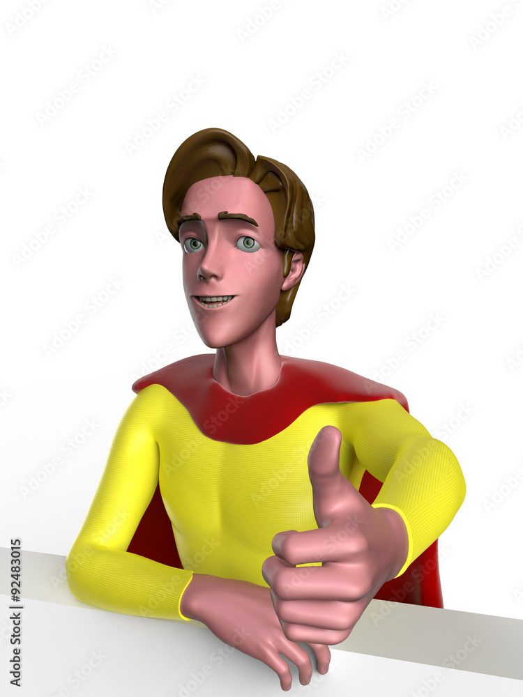 Superhero Thumbs up! Like! Stock Illustration | Adobe Stock