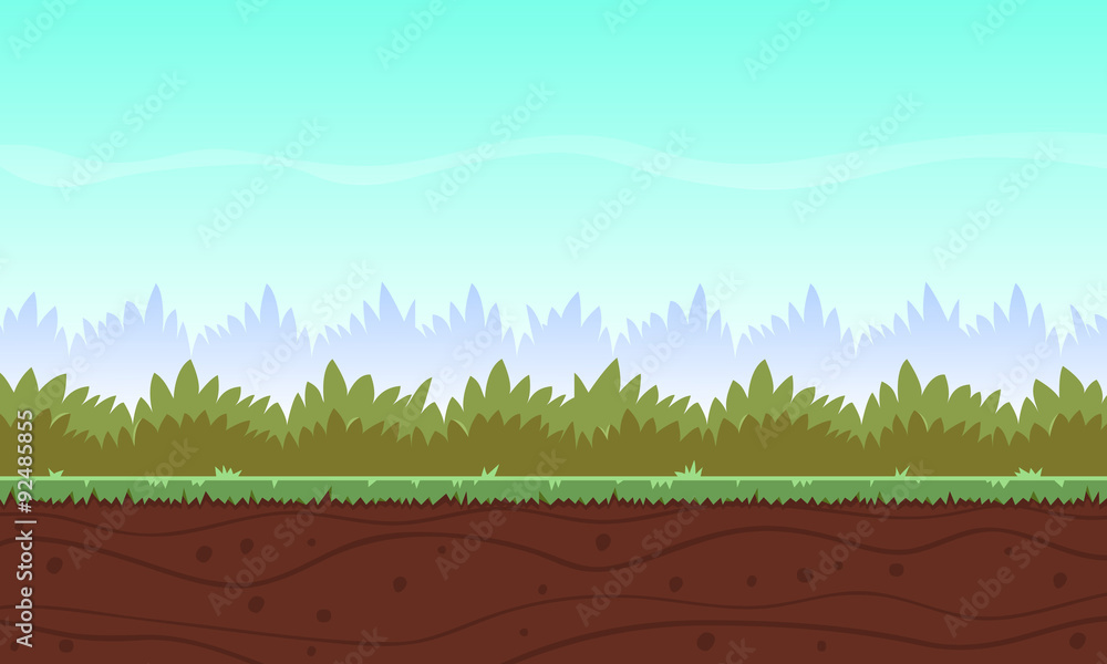 Cartoon Game Background Stock Vector | Adobe Stock