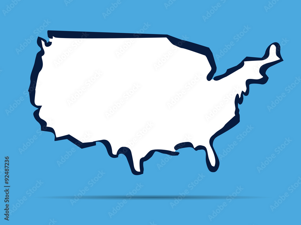Vector map of USA Stock Vector | Adobe Stock