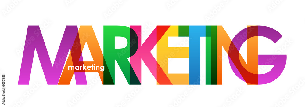 MARKETING Overlapping Vector Letters Icon Stock Vector | Adobe Stock