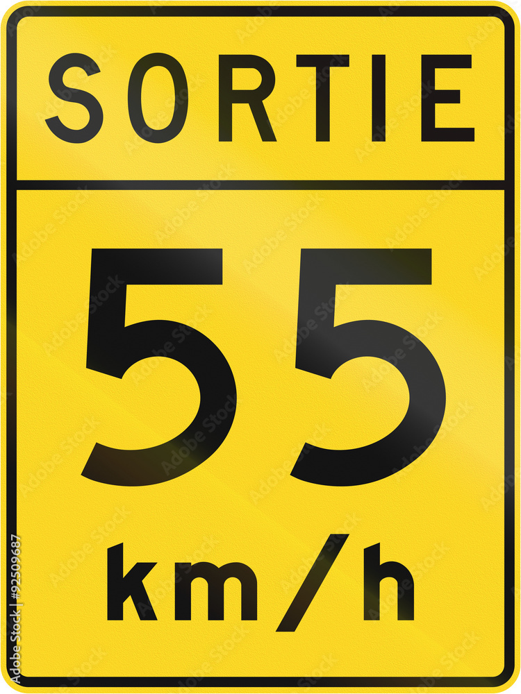 Exit Speed in Canada Stock Illustration | Adobe Stock