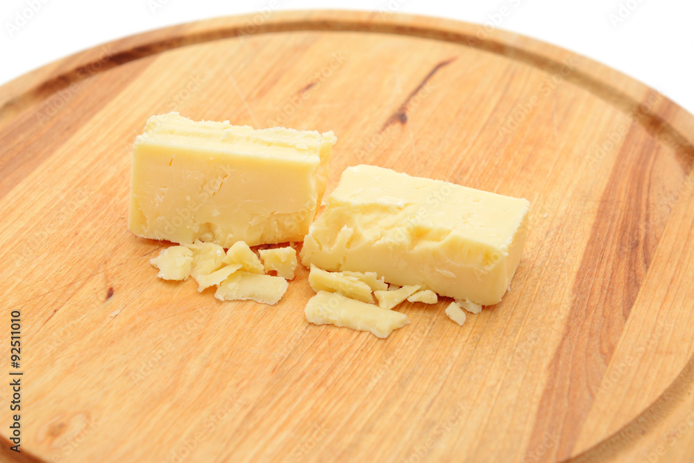 Small blocks of cheddar cheese Stock Photo | Adobe Stock