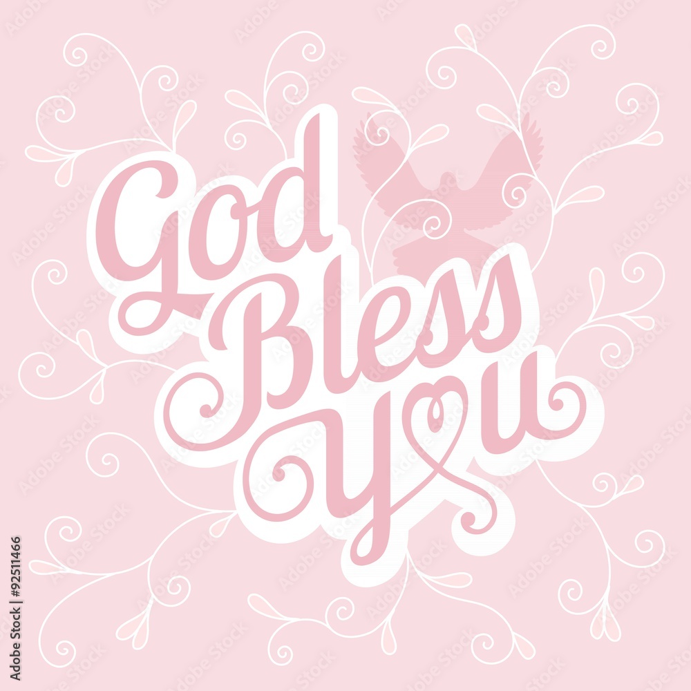 Vector Typography God Bless You Stock Vector | Adobe Stock