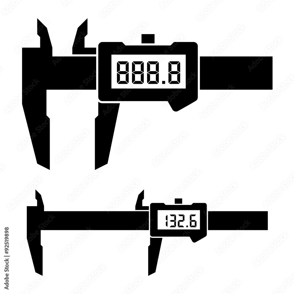 vector LCD electronic digital caliper micrometer gauge vernier Stock ...