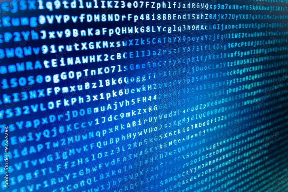 Computer digital background. Hi-tech modern screen of data, digits and ...