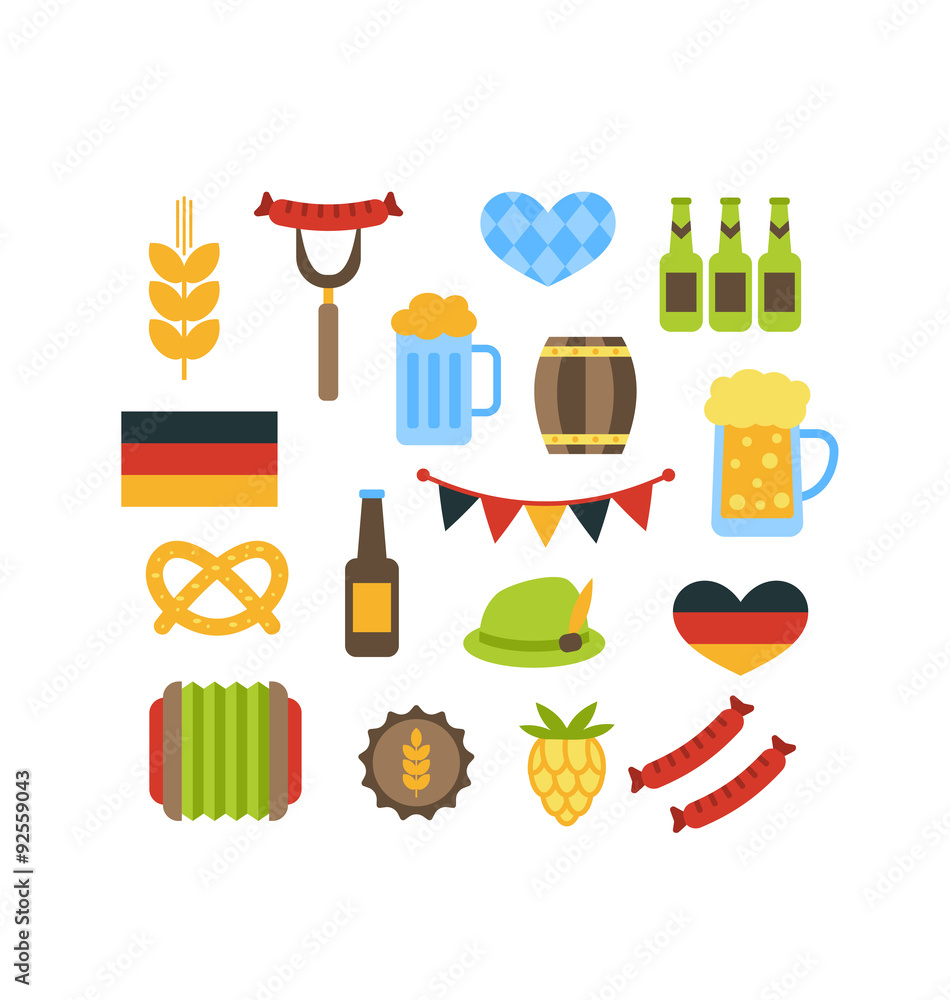 Oktoberfest Symbols Stock Illustration | Adobe Stock