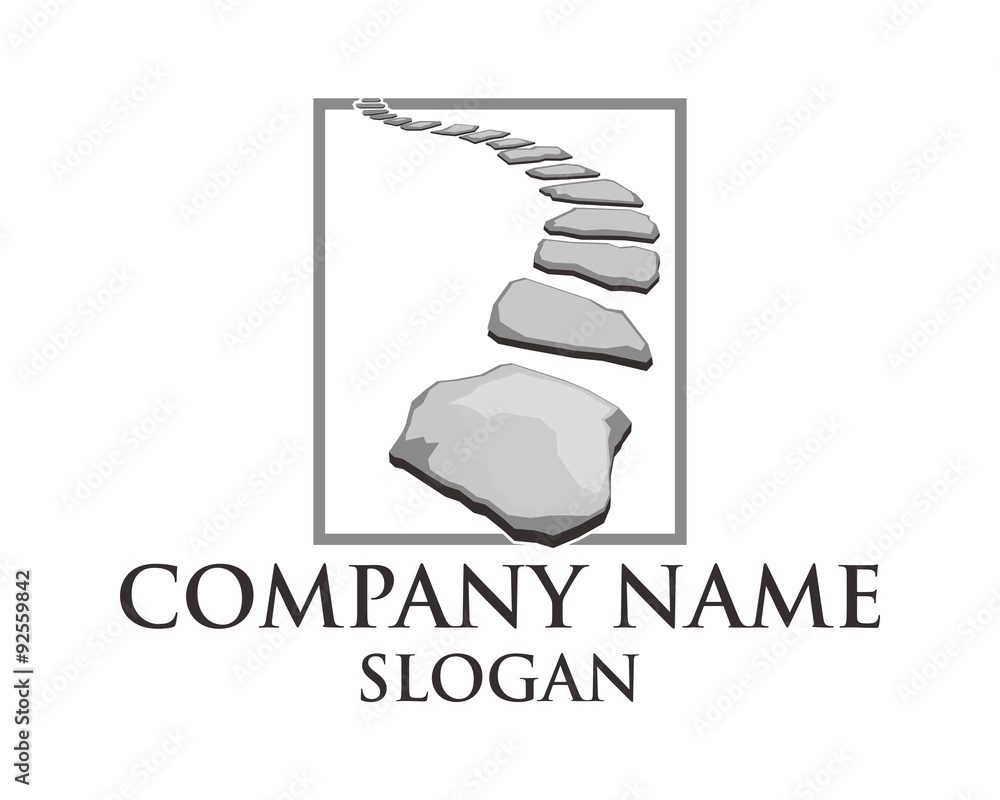 Stepping stone logo Stock Vector | Adobe Stock