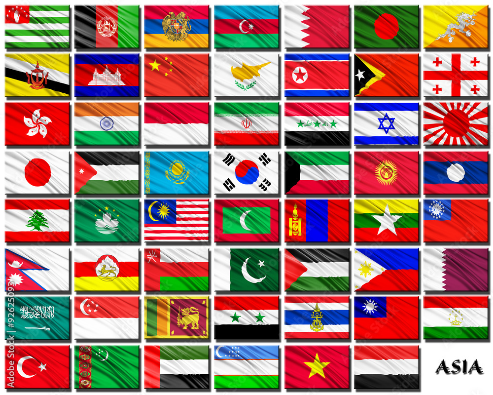 Flags Of Asian Countries In Alphabetical Order Illustration Stock Flags Of Asian Countries In Alphabetical Order Illustration Stock