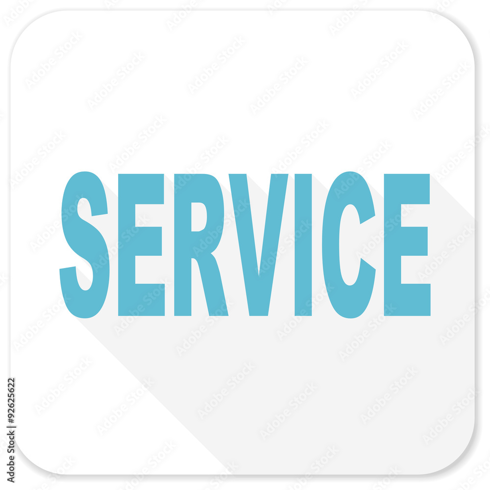 service blue flat icon Stock Illustration | Adobe Stock