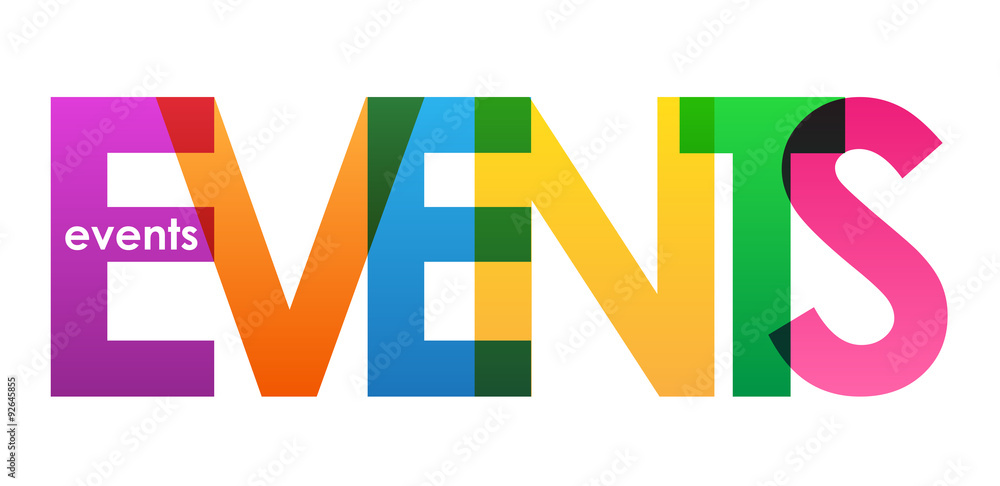 EVENTS Overlapping Letters Vector Icon Stock Vector | Adobe Stock