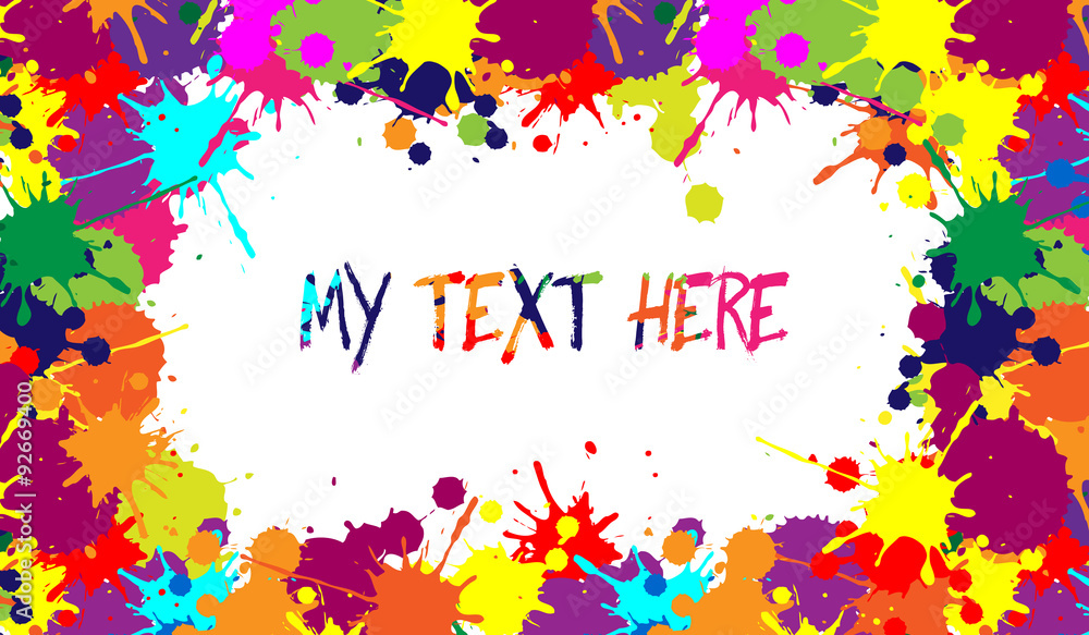 Illustrator colorful border for background and carnival text Stock ...