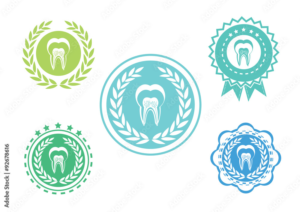 Tooth icons set ,Tooth logo set,Tooth label set Stock Vector | Adobe Stock