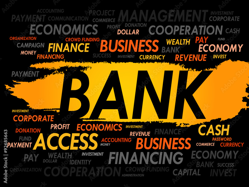 BANK word cloud, business concept Stock Vector | Adobe Stock