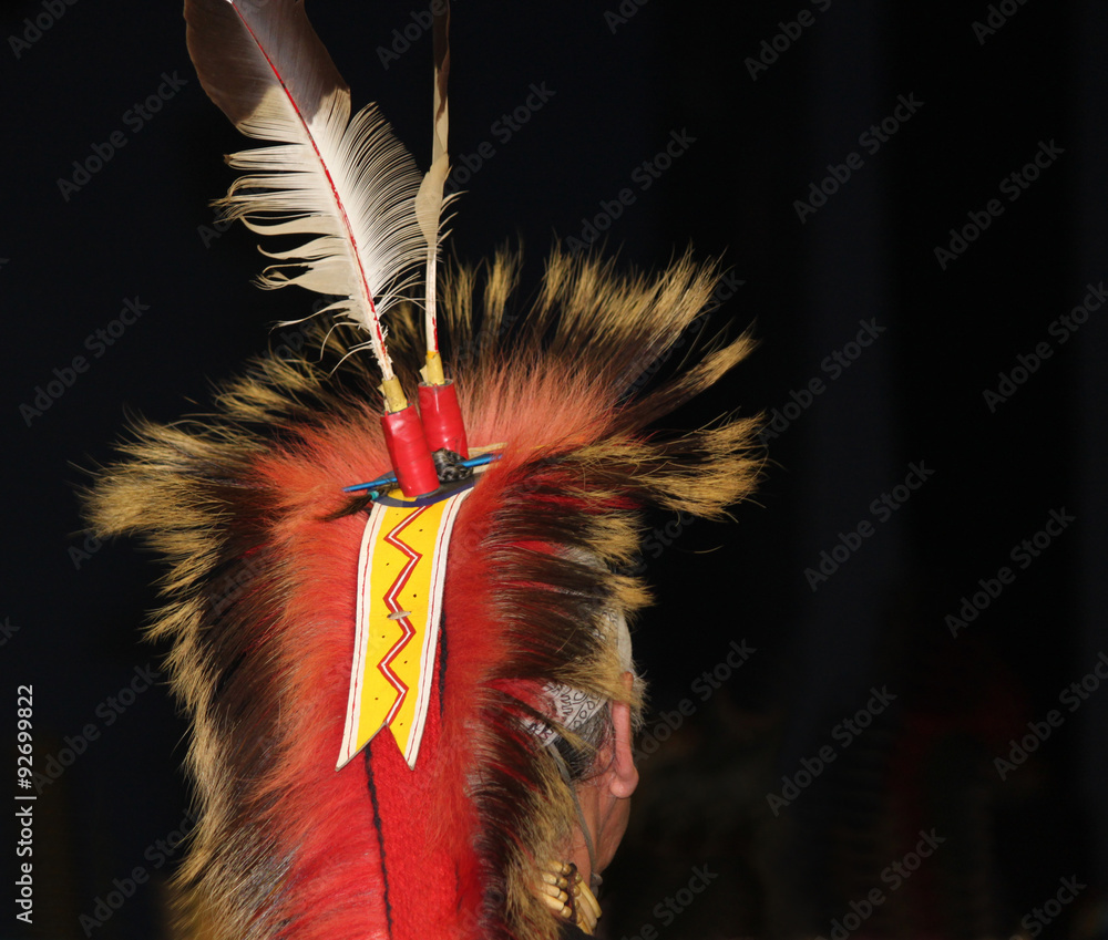 Native American Feathered Headdress at Powwow Stock Photo | Adobe Stock