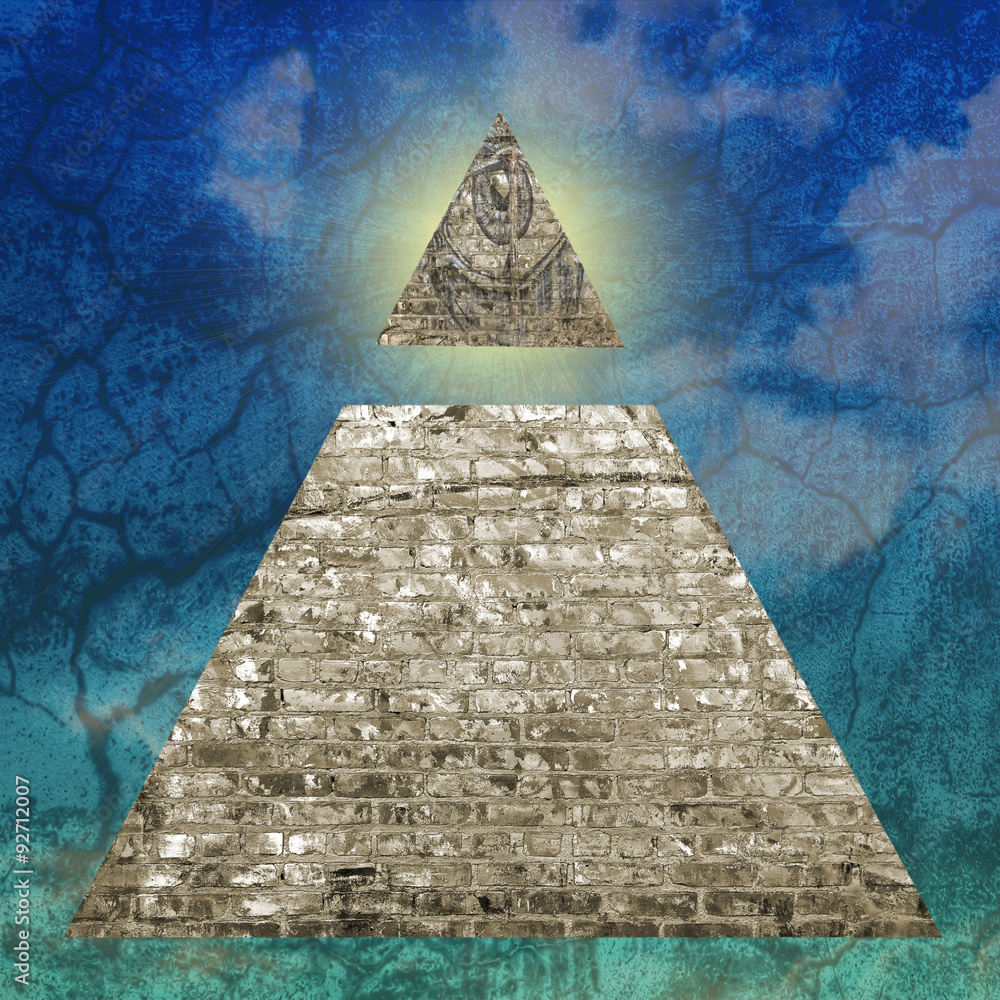 New world order pyramid illustration including the all seeing eye Stock ...