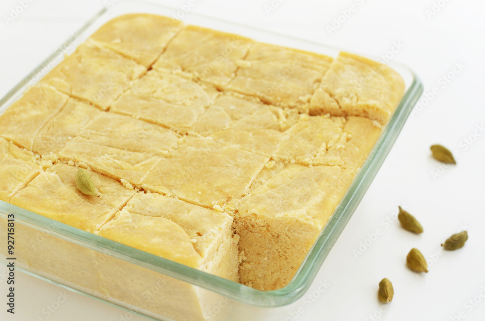 Mysore pak - traditional indian sweet made of chickpea flour, gh Stock ...