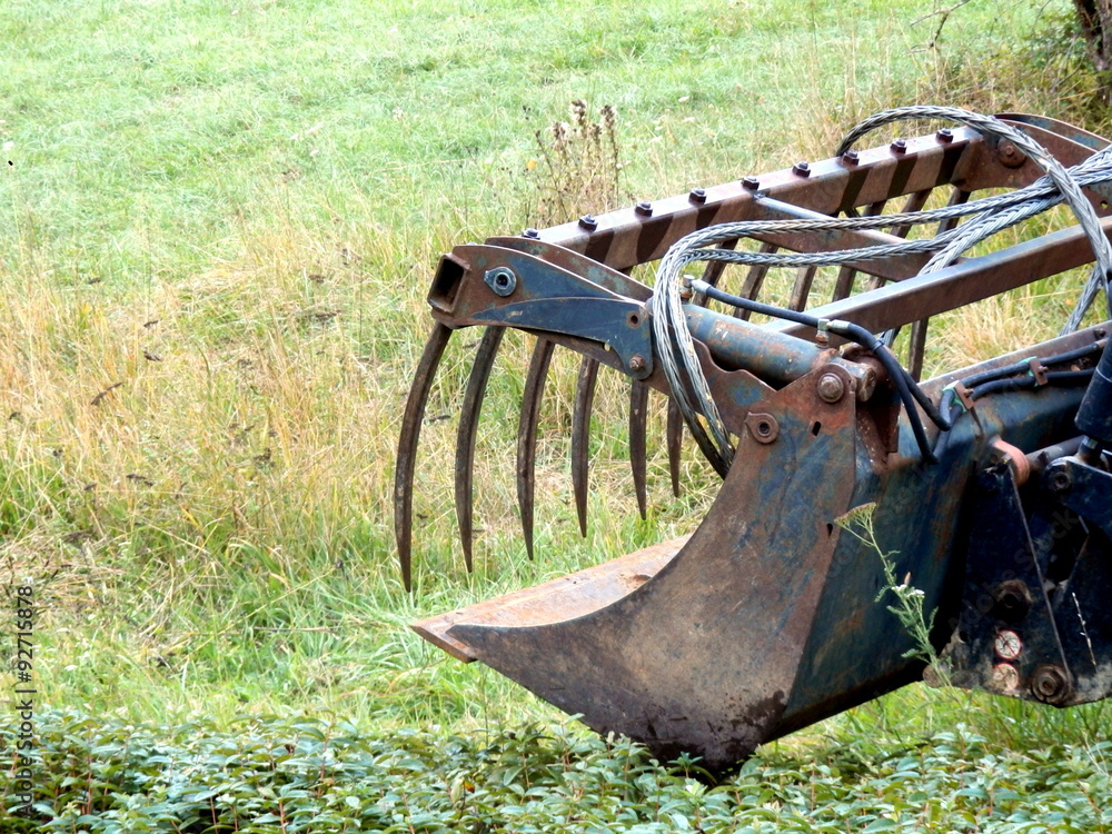 Ground clearance grab used for moving trees and branches Stock Photo ...