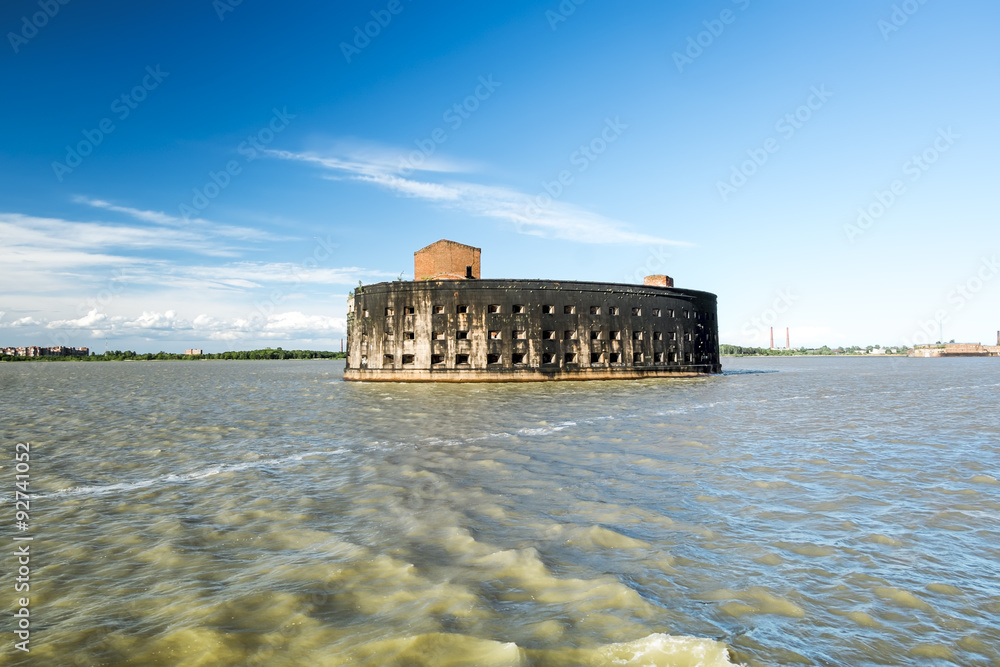 Fort Alexander first in Kronstadt in the Finskiy Gulf . St. Pete Stock ...