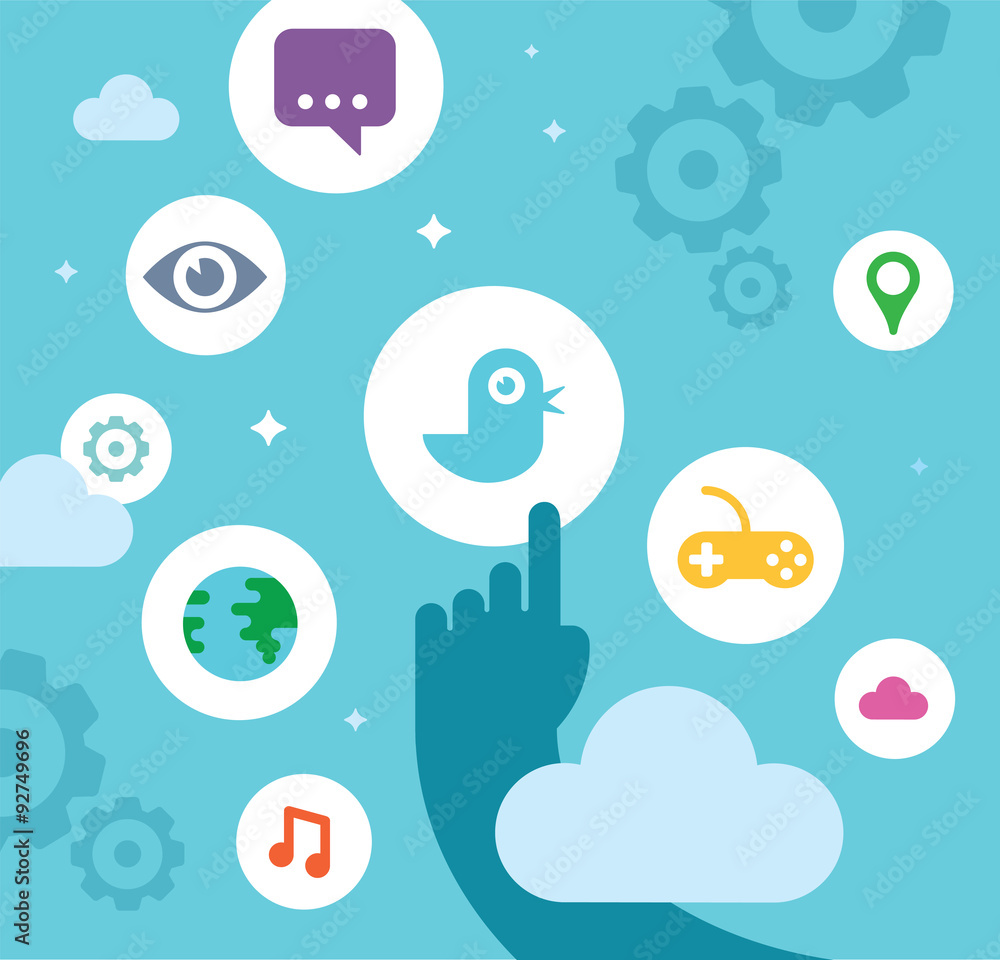 Touch technology Stock Vector | Adobe Stock