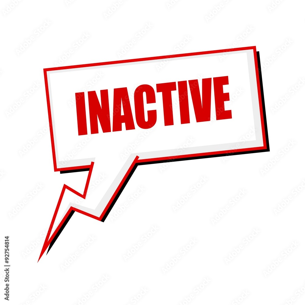 inactive red stamp text on white Speech bubbles Stock Illustration ...