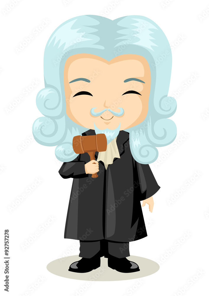 Cartoon Judge Stock Vector | Adobe Stock