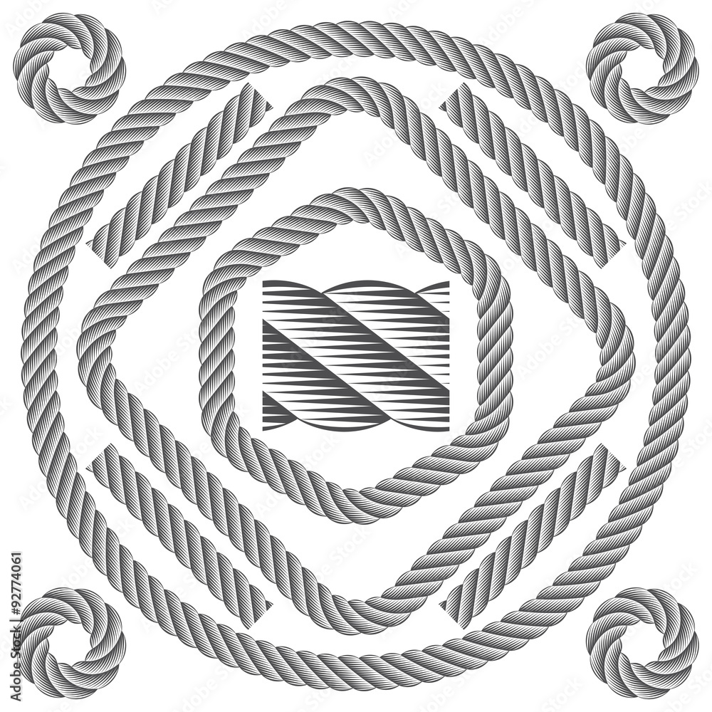 Rope set Stock Vector | Adobe Stock