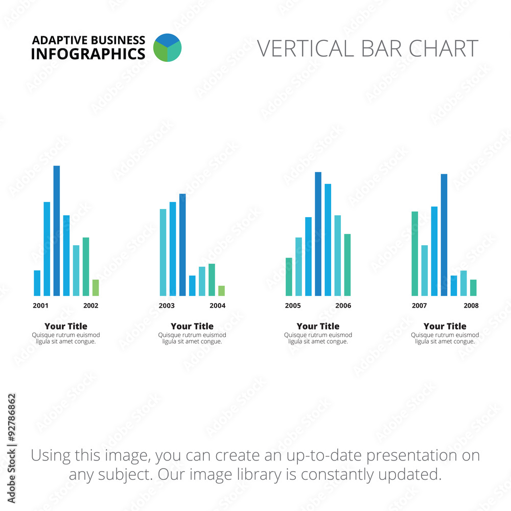 Vertical bar chart template 1 Stock Vector | Adobe Stock