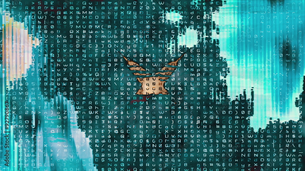 Future Tech 0136: Futuristic digital technology screen abstraction ...