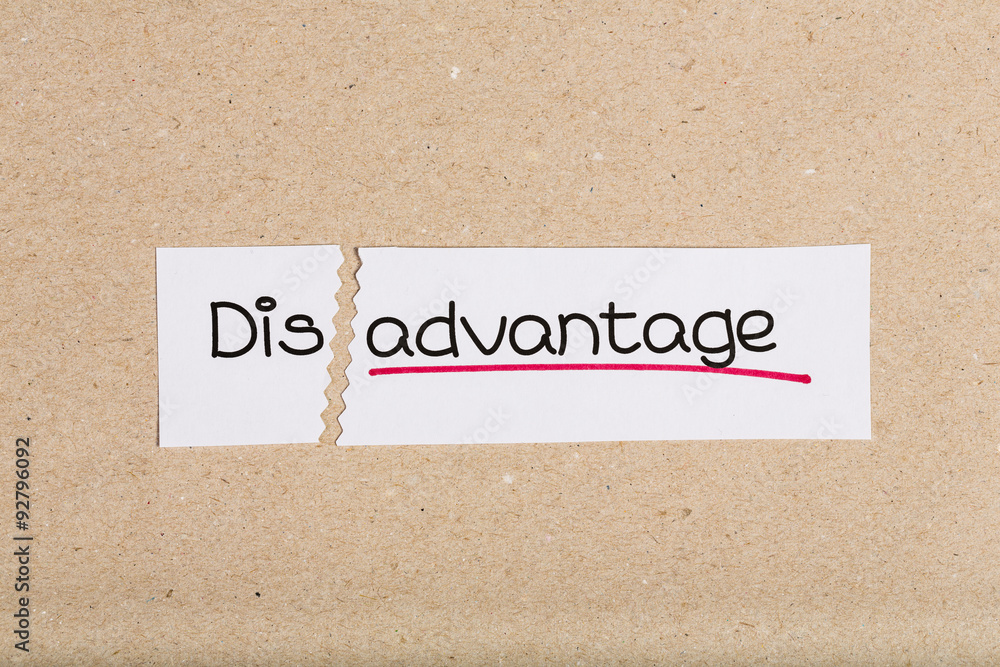 Sign with word disadvantage turned into advantage Stock Photo | Adobe Stock
