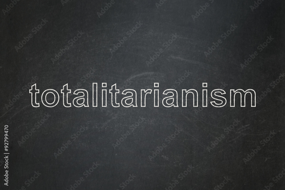 Political concept: Totalitarianism on chalkboard background Stock ...