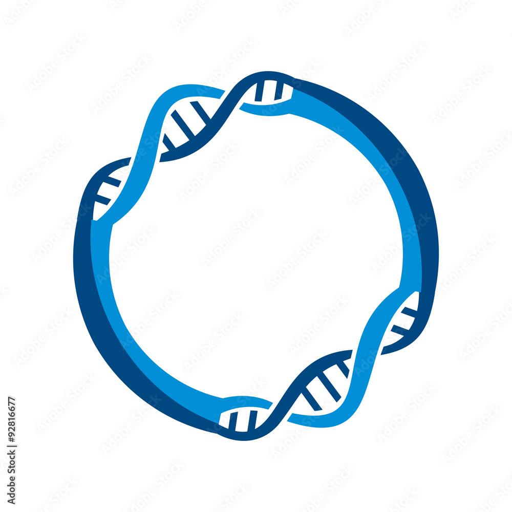 Blue DNA Chain Logo Illustration Stock Vector | Adobe Stock