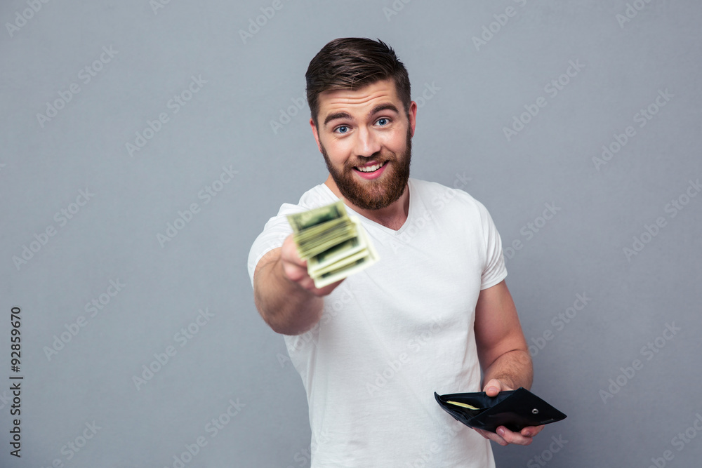 Happy Man With Money