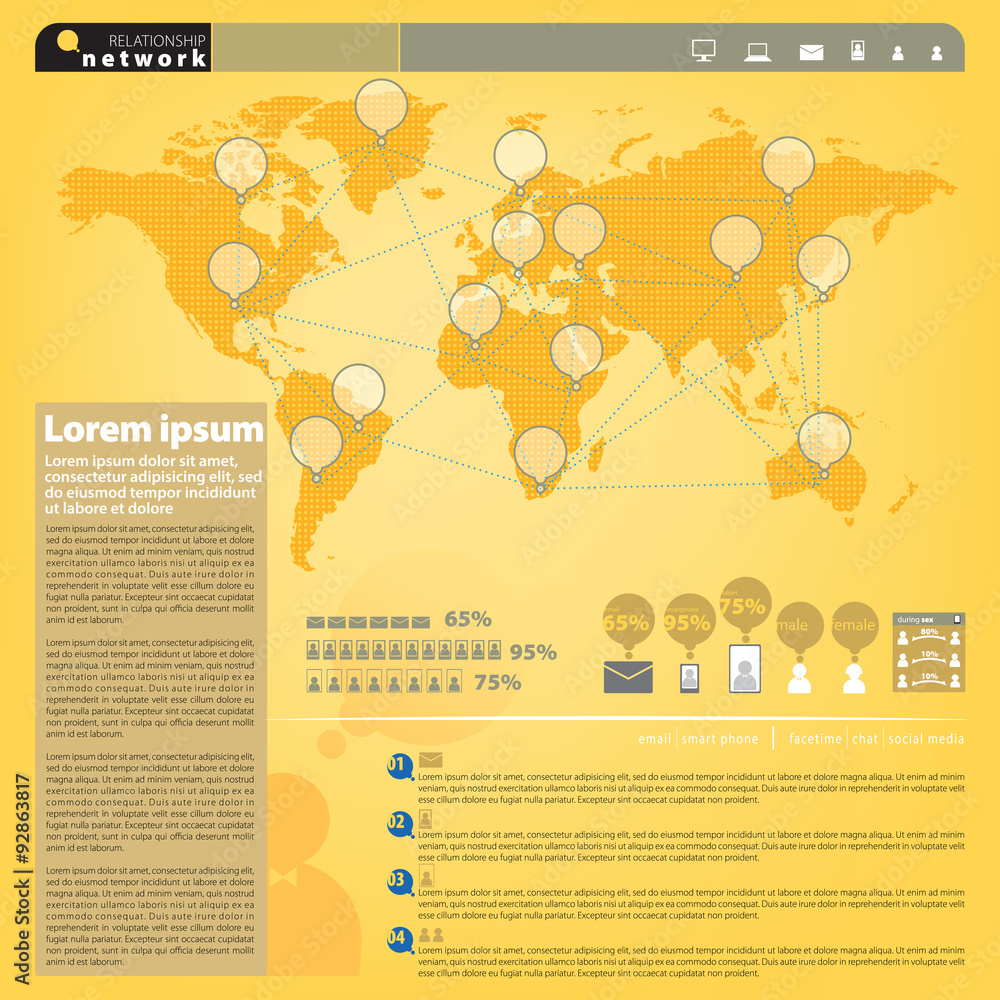 Infographic Present Relationship Network In The World Map Draft From infographic-present-relationship-network-in-the-world-map-draft-from